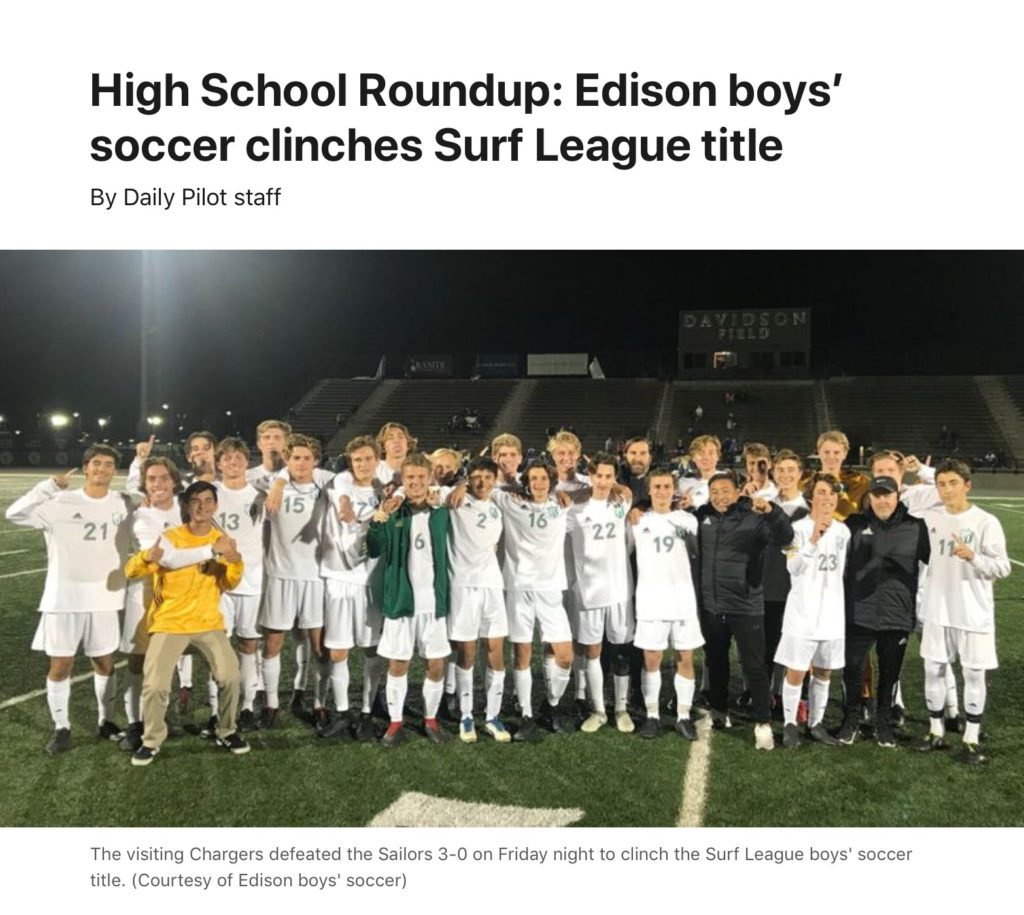 “In” The News | Edison High School Boys Soccer